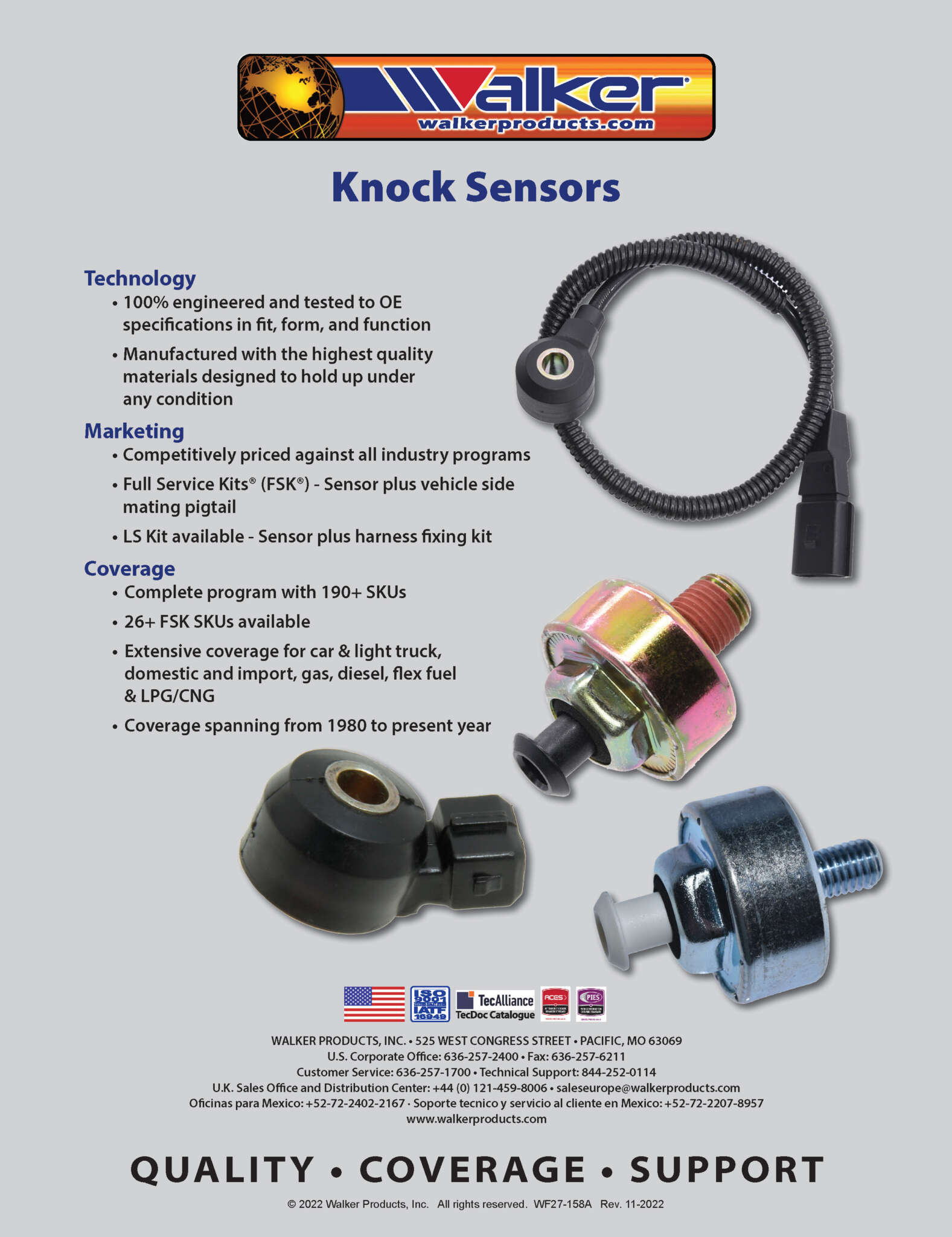 Knock Sensors - Walker Products