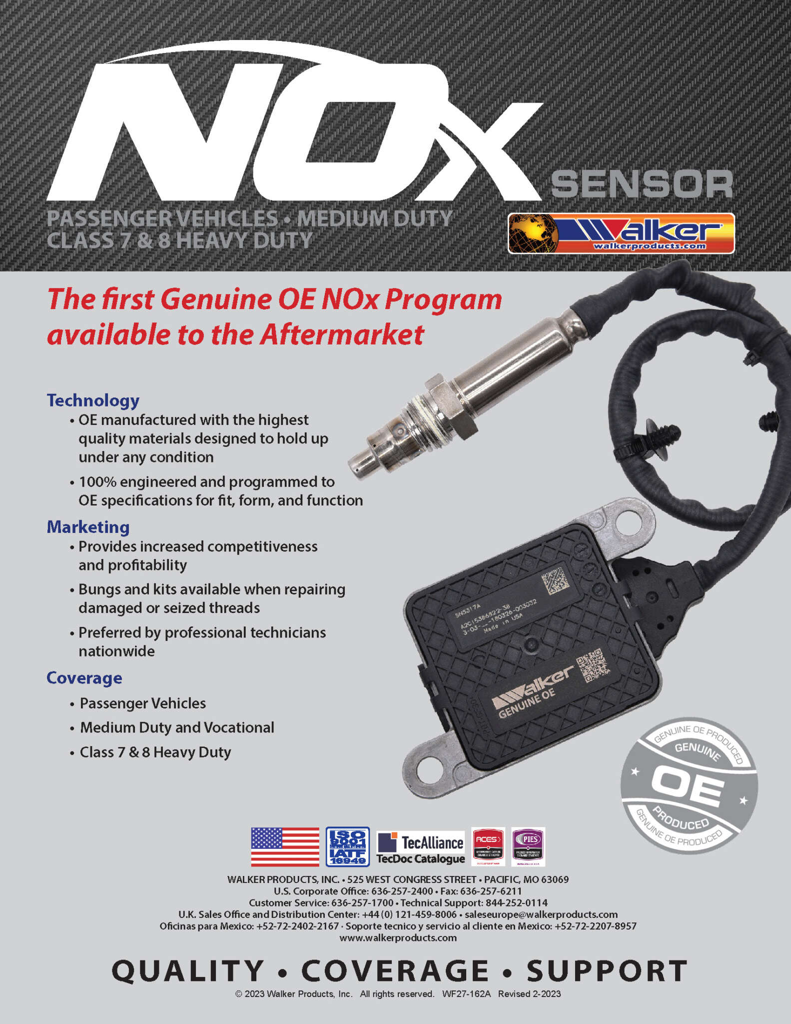 NOx SENSORS - Walker Products